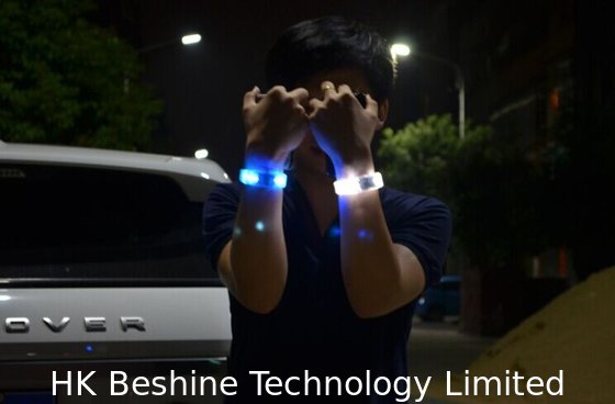 PVC ABS LED Flashing Bracelet Music Activated CE And RoHS Approved