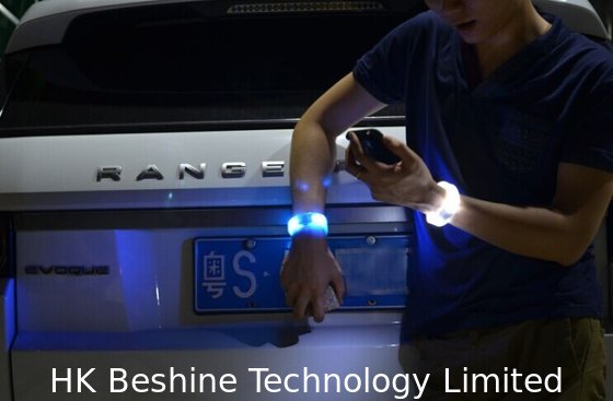 PVC ABS LED Flashing Bracelet Music Activated CE And RoHS Approved