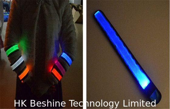 Show Nylon LED Light Up Bracelets Flashing Armband ultra bright