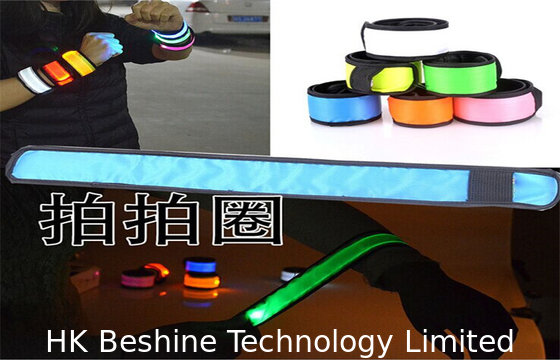 Show Nylon LED Light Up Bracelets Flashing Armband ultra bright