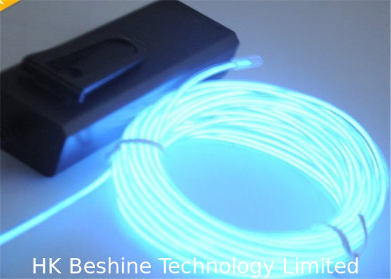 Transparent Blue Green EL Lighting Wire In Roll With 3V - 2 AA Batteries Pack