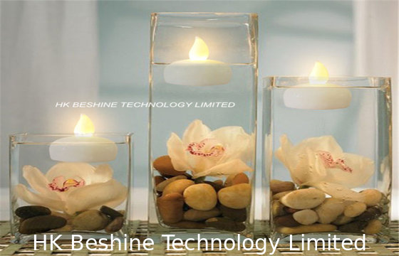 Heatless Flameless LED Submersible Light , Yellow Submersible Led Tea Light Candle
