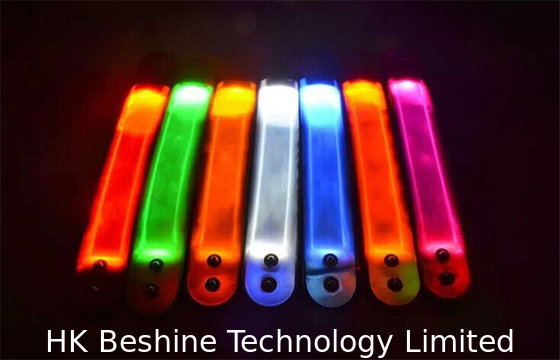 Waterproof LED Flashing Bracelet Replaceable Ultrahigh Bright Lattice Inside