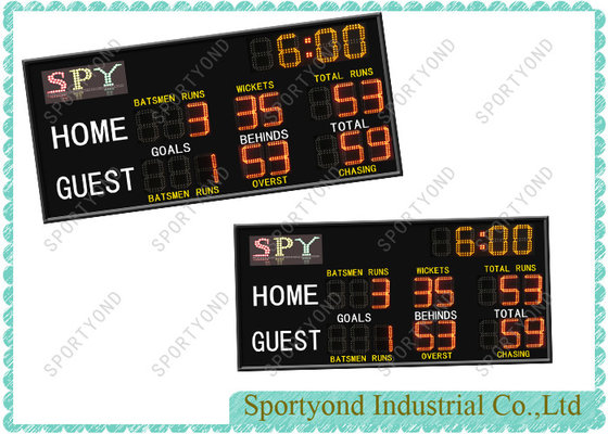 Red / Yellow Electronic Cricket Scoreboard , Outdoor Football Electronic Scoreboards