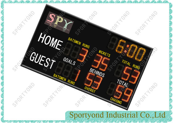 Red / Yellow Electronic Cricket Scoreboard , Outdoor Football Electronic Scoreboards