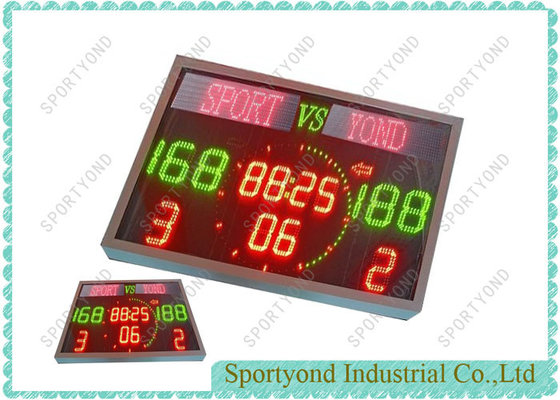 Red Indoor Led Basketball Electronic Score Board , Basketball Digital Scoreboard