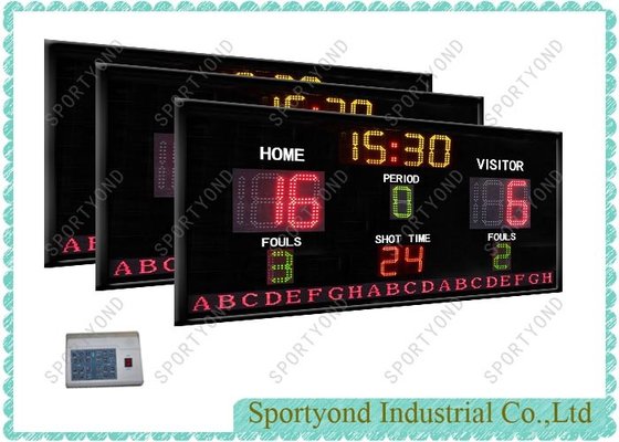 Electronic Led Digital Basketball Scoreboard Built-In Led Rolling Text Display