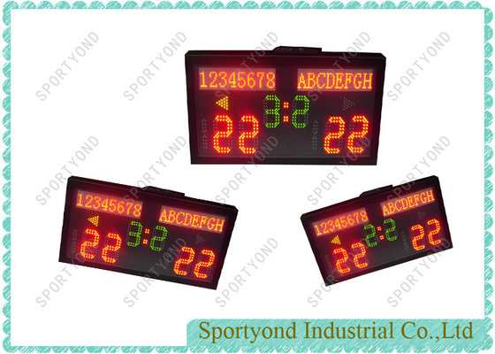 Yellow / Red Electronic Volleyball Scoring Board With Team Name Letters Display