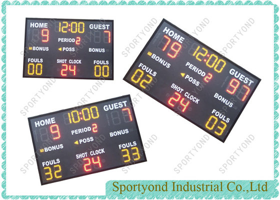 Remote Waterproof College Sports Scoreboard Led Digits Scorer Display For Basketball