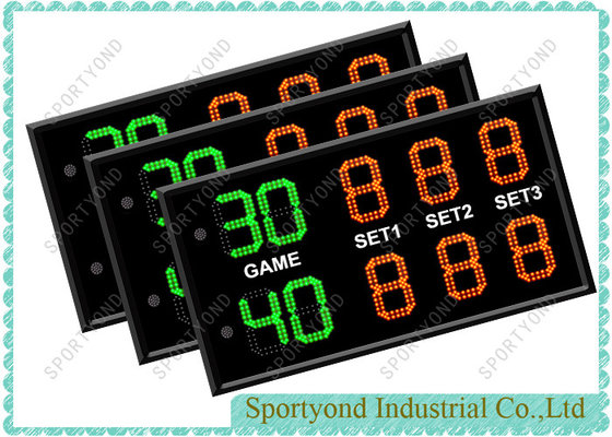 Wireless Electronic Tennis Scoreboard Red And Green , Aluminum Housing