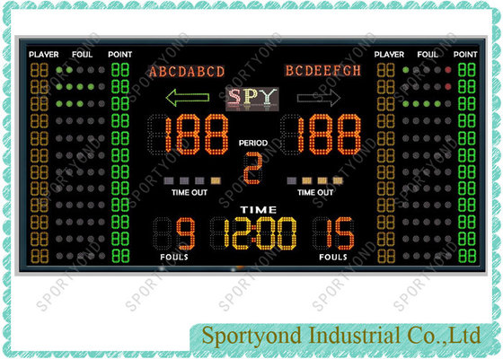 Indoor Sporting Electronic Basketball Scoreboard With High Brightness LED Display