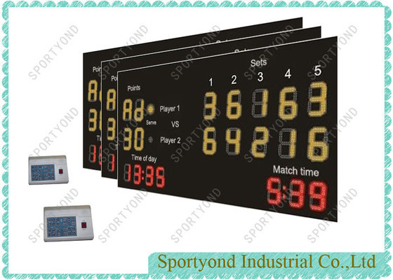 LED Tennis Game Score Cards Electronic Tennis Scoreboard Shock Resistance
