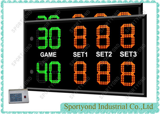 Aluminum Housing , Red / Green Electronic Tennis Scoreboard With Wireless Console