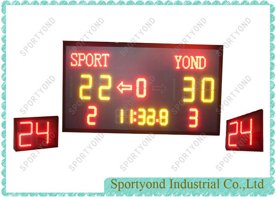 University Digital Electronic Basketball Scoreboard With Shot Cloks Display