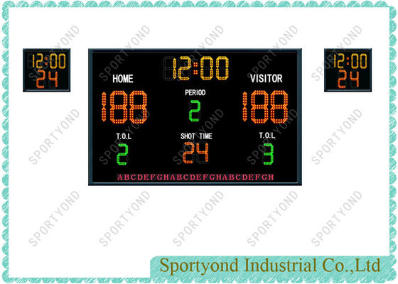 Small Electronic Basketball Scoreboard With Shot Clocks And Play Period Time