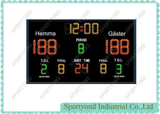Indoor Floorball Led Electronic Scoreboard , Basketball Score Board