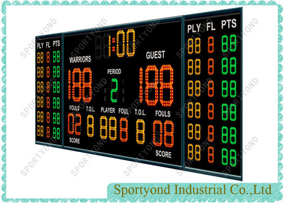 Red HD Stadium Game Digital Basketball Scoreboard With Buzzer , CE RoHS