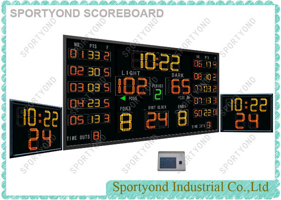 Play Timer Electronic Basketball Scoreboard , Wireless Basketball Shot Clocks