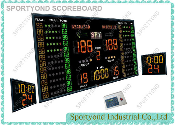 Basketball Electronic Scoreboard With Individual Scores And 24 Sec Clock Timer