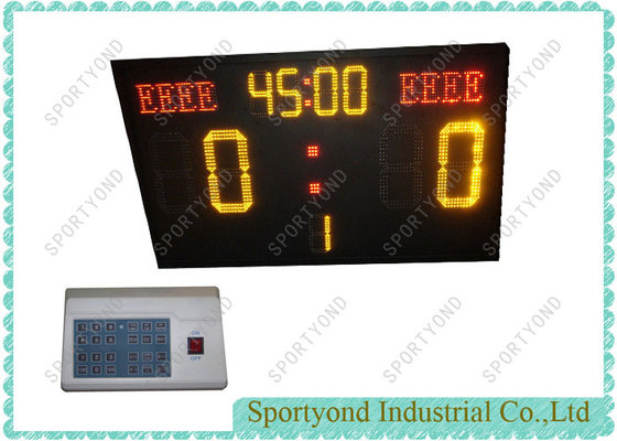 Rote und gelbe College-Sport-Anzeigetafel für Fußballspiel, Aluminiumwohnung