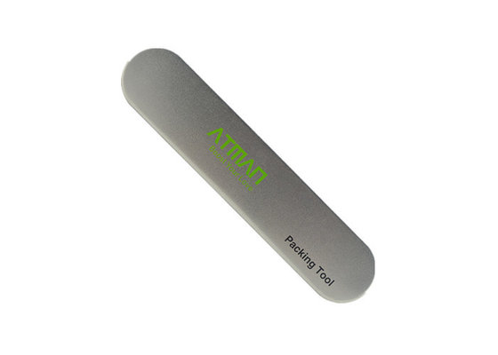 Silver Color Atman Stainless Steel Spoon Tools / Silicone Tip Smoking Dabber Sticks