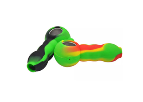 Colorful Silicone Water Pipe 85mm Leight 40mm Height For Hookah Smoking