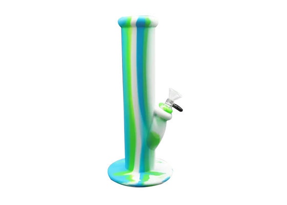 100% Food Grade Silicone Smoking Water Pipes Bongs Portable Hookah With Glass Bowl