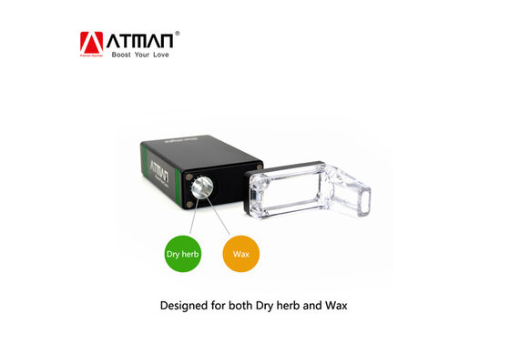Atman Starlight Professional Portable Dry Herb and Wax Vaporizer kits with 2800mAh battery and Magnet mouthpiece,black