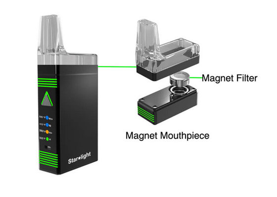 Atman Starlight Professional Portable Dry Herb and Wax Vaporizer kits with 2800mAh battery and Magnet mouthpiece,black