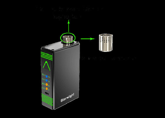 Atman Starlight Professional Portable Dry Herb and Wax Vaporizer kits with 2800mAh battery and Magnet mouthpiece,black
