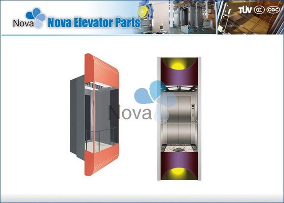 Customized Elevator Cabins Elevators Components / Panoramic Lift Cabin