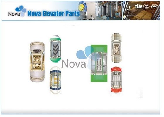 Customized Elevator Cabins Elevators Components / Panoramic Lift Cabin