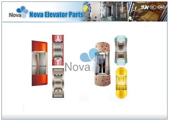 Customized Elevator Cabins Elevators Components / Panoramic Lift Cabin