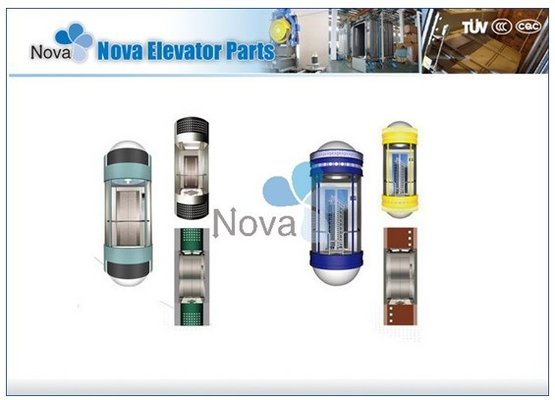 Customized Elevator Cabins Elevators Components / Panoramic Lift Cabin
