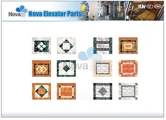 PVC / Marble Commercial Elevator Cabin Floor , Passenger Lift Components
