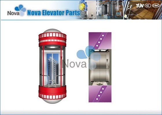 Luxury Passenger Elevator Cabins / Commercial Sightseeing Lift Cabins