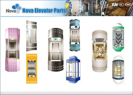 Customized Elevator Cabins , Observation Passenger Elevator Cabin