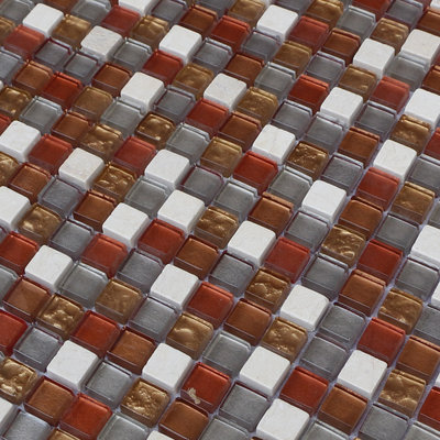 300x300mm glass mosaic wall tiles,bathroom glass tiles,red color supplier