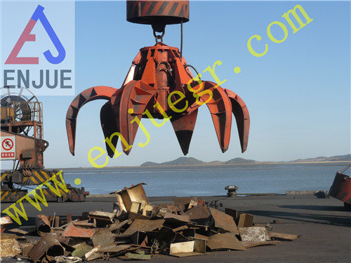New Electric Hydraulic Orange-Peel Grab for Barge Bulk Material Handling for Rock