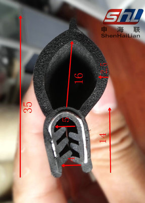 EPDM Extruded Rubber Seal For Door And Window , Waterproof Rubber Seal