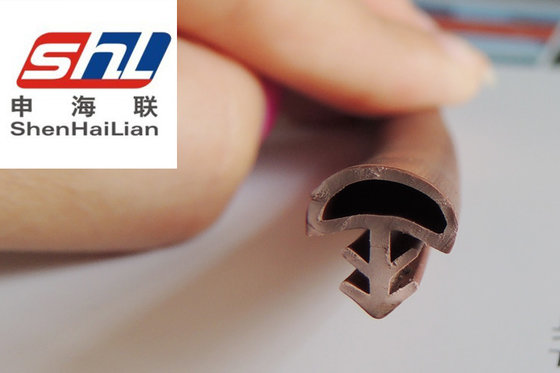 Slot Type PVC Extrusion Profiles 85 Durometer For Door And Window With OEM & ODM