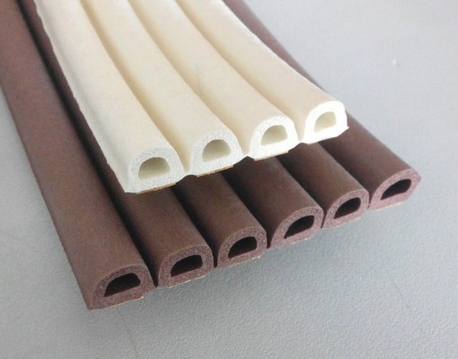 Custom EPDM Foam Door Rubber Seal Strip , Extruded And Anti-Ultraviolet