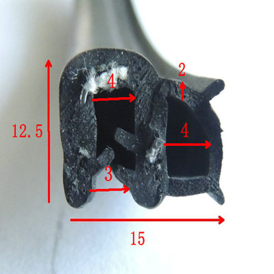 EPDM Rubber Cabinet Door Seal With Metal For Low Voltage Switch Cabinet