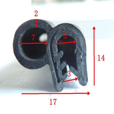 Epdm Rubber Cabinet Door Seal 3mm Slot For Electrical Equipment