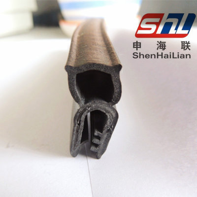 Foam Rubber Cabinet Door Seal Metal Clip High Elasticity For Control Box