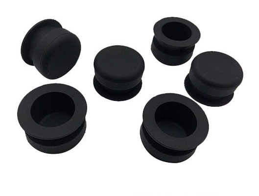 Weather Resistance Rubber Customized Parts , Rubber Cap With Black Epdm Rubber