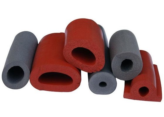 Silicone Rubber Profiles Silica Gel Sealing Tube / Soft Rubber Foam Sealing Hose