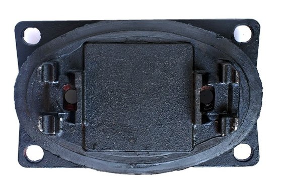 Custom molded rubber and steel parts structural bearing