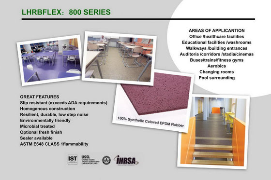 Professional Anti Vibration Rubber Matting Rolls Rubber Gym Mat Customized