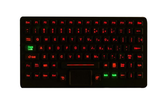 Militaty silicone rubber backlight keyboard with sealed touchpad for ruggdized computer